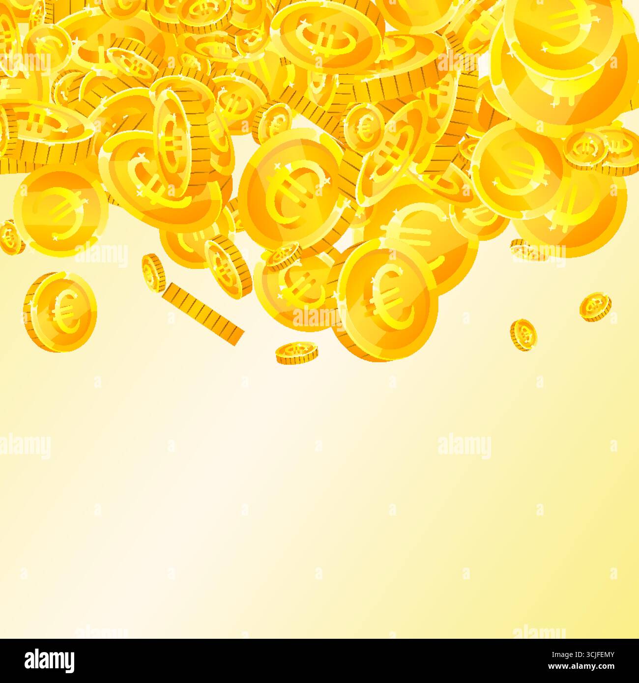 Euro coins in air Stock Vector Images - Alamy