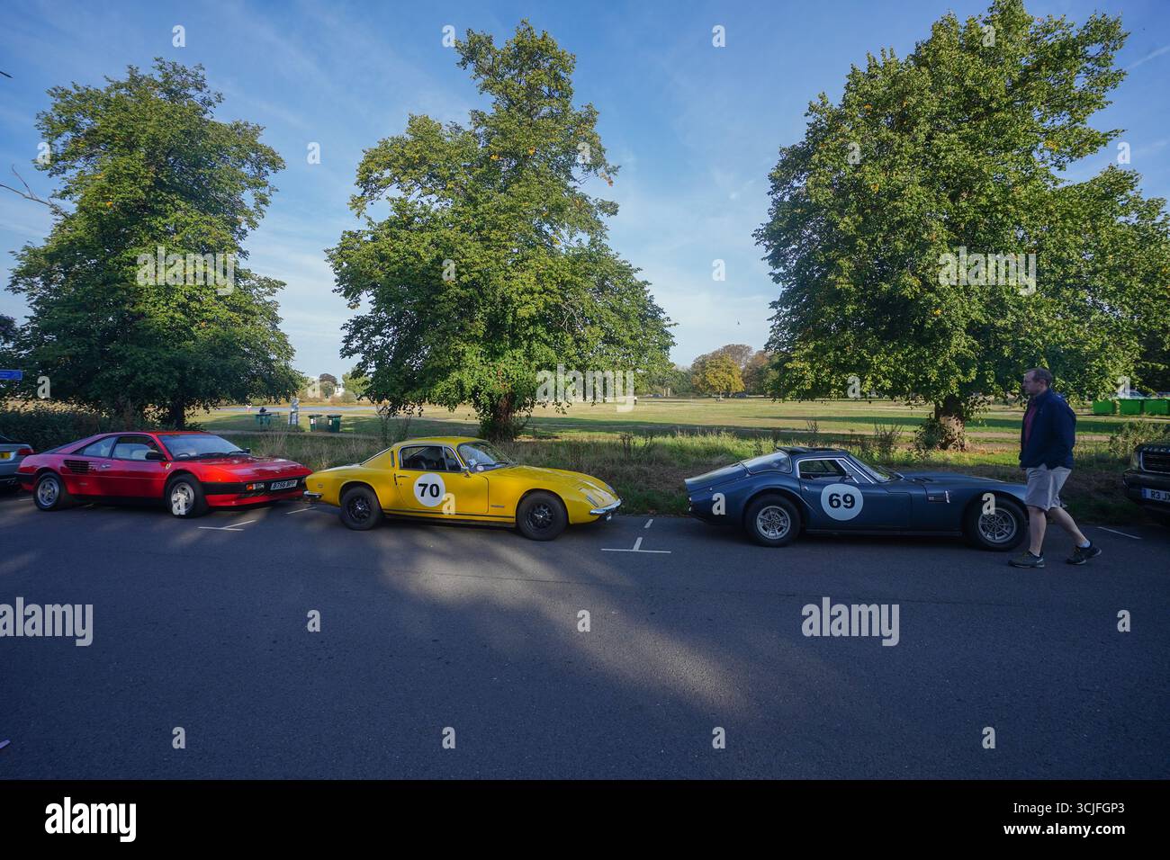 Wimbledon, London, UK. 7 September 2025. . Vintage car enthusiasts ...