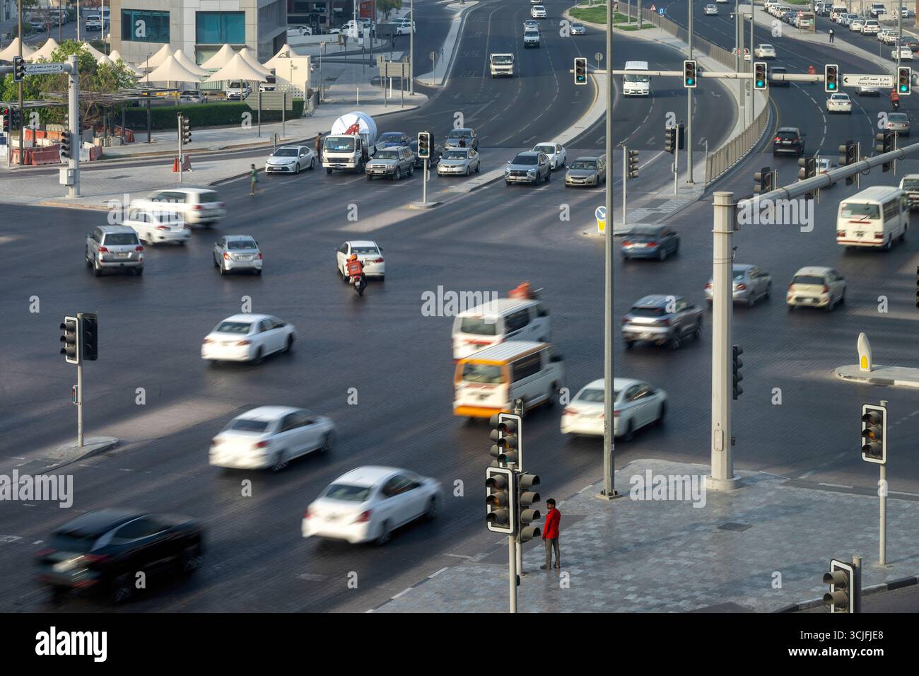Doha, Qatar - August 30, 2025: Aerial View of Doha Bank Street. Doha ...