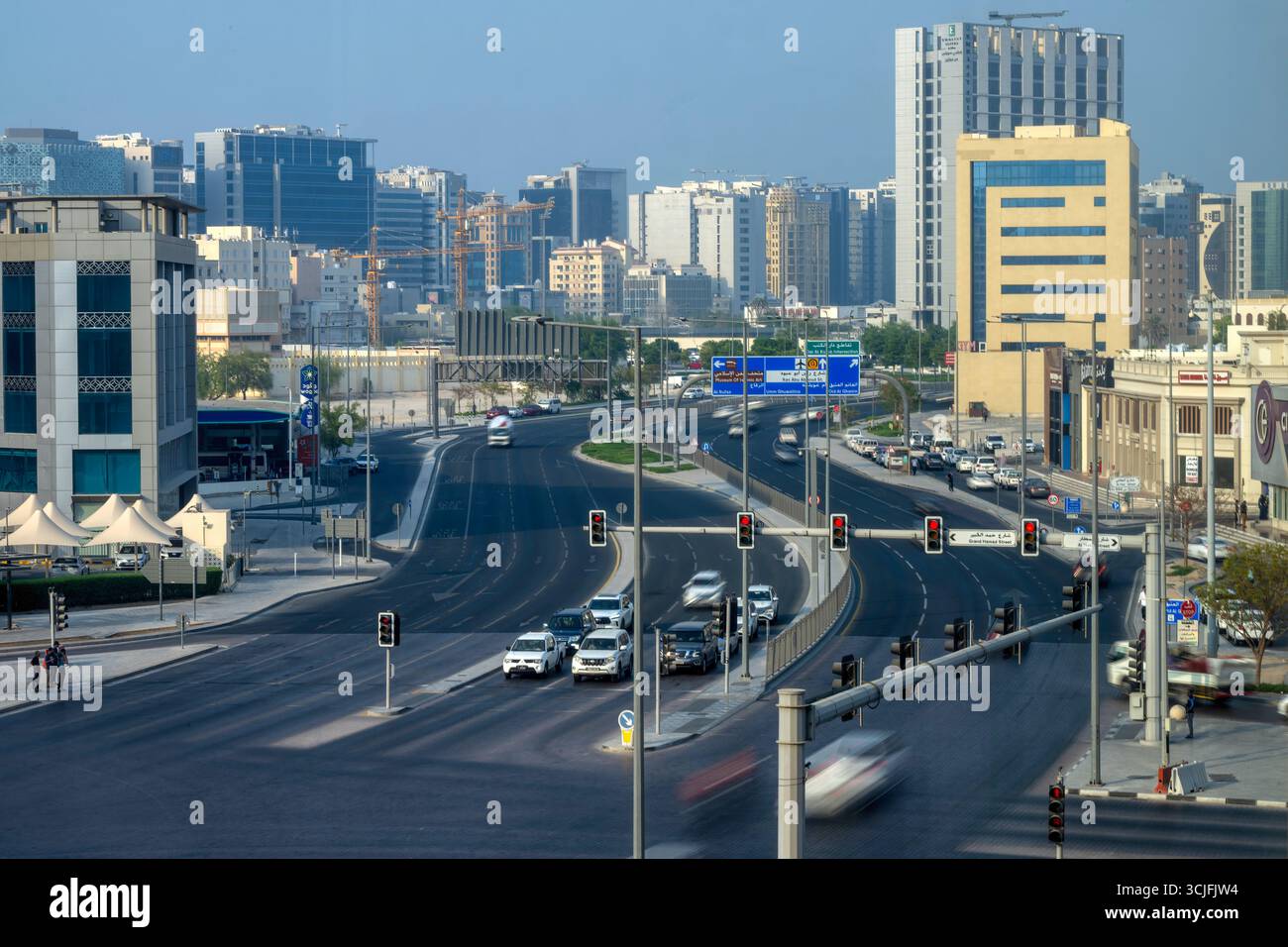 Doha, Qatar - August 30, 2025: Aerial View of Doha Bank Street. Doha ...