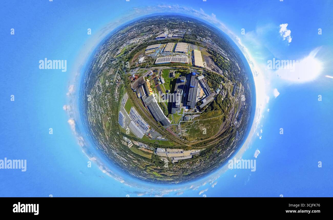 Aerial view, thyssenkrupp Steel factory premises, Westfalenhuette ...