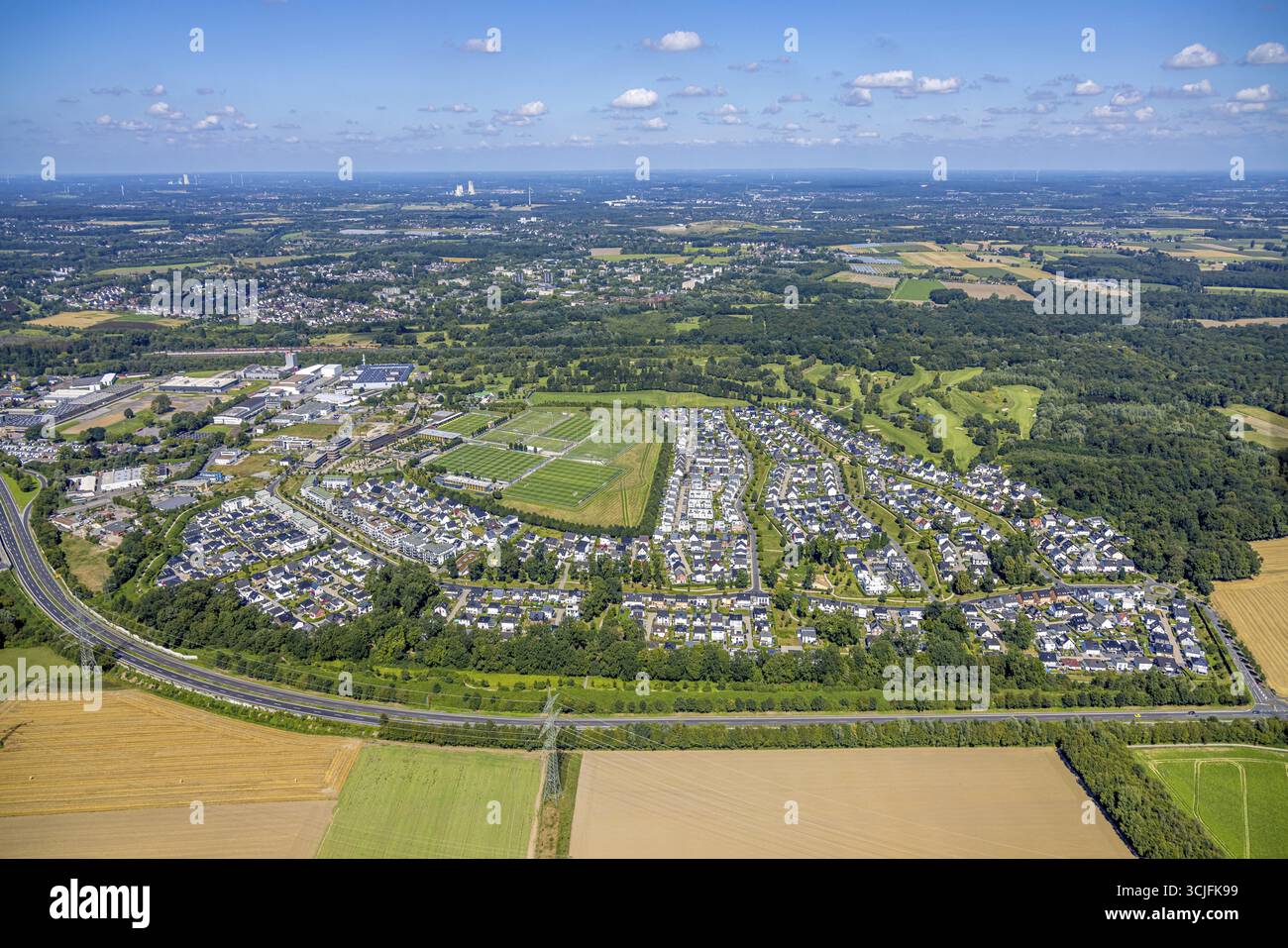 Aerial view, BVB 09 Borussia Dortmund training centre on Adi-Preissler ...