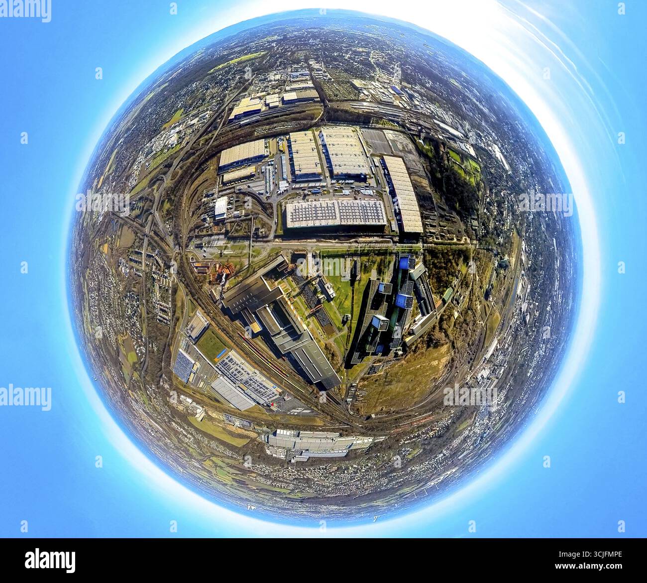 Aerial view, Hoesch Areal Westfalenhuette industrial area, thyssenkrupp ...