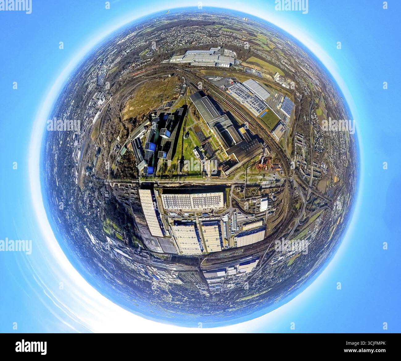 Aerial view, Hoesch Areal Westfalenhuette industrial estate ...