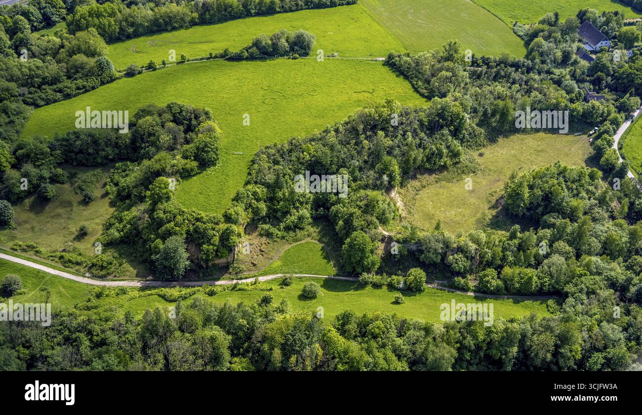Aerial photograph, Doberg natural monument, geological site of tertiary ...