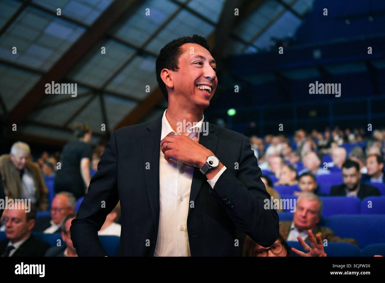 Member of Les Republicains Othman Nasrou arrives during Les ...