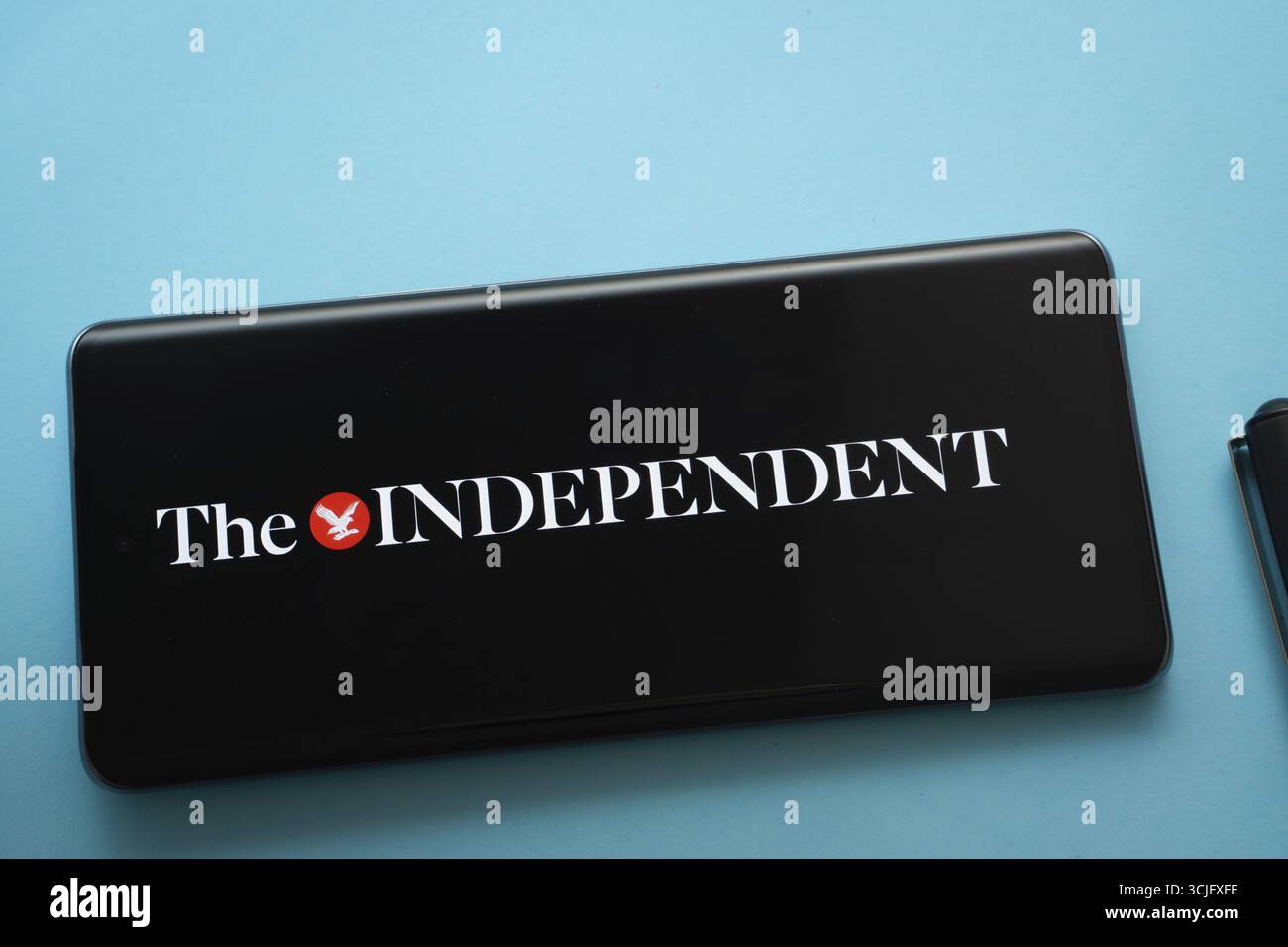 Dhaka, Bangladesh - 01 Sep 2025: The logo of The Independent is displayed on a smartphone screen ...