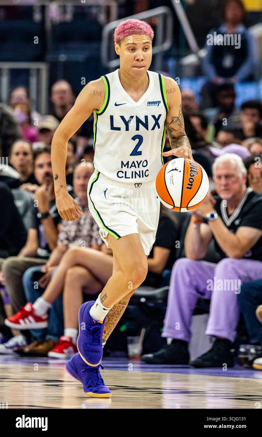 September 06 2025 San Francisco CA, U.S.A. Minnesota Lynx guard Natisha ...