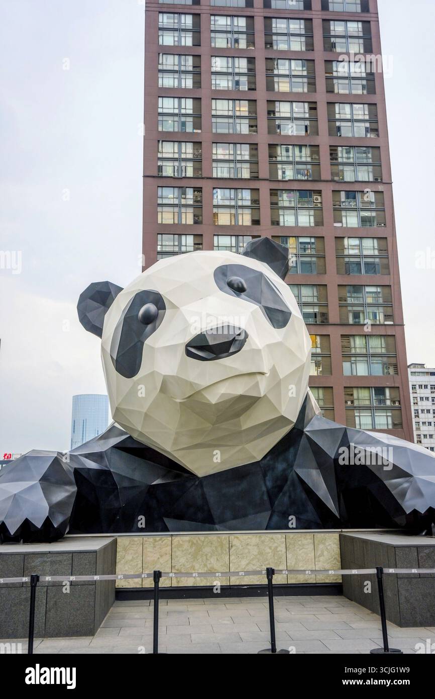 Giant panda statue, symbol of Chengdu, China Stock Photo - Alamy