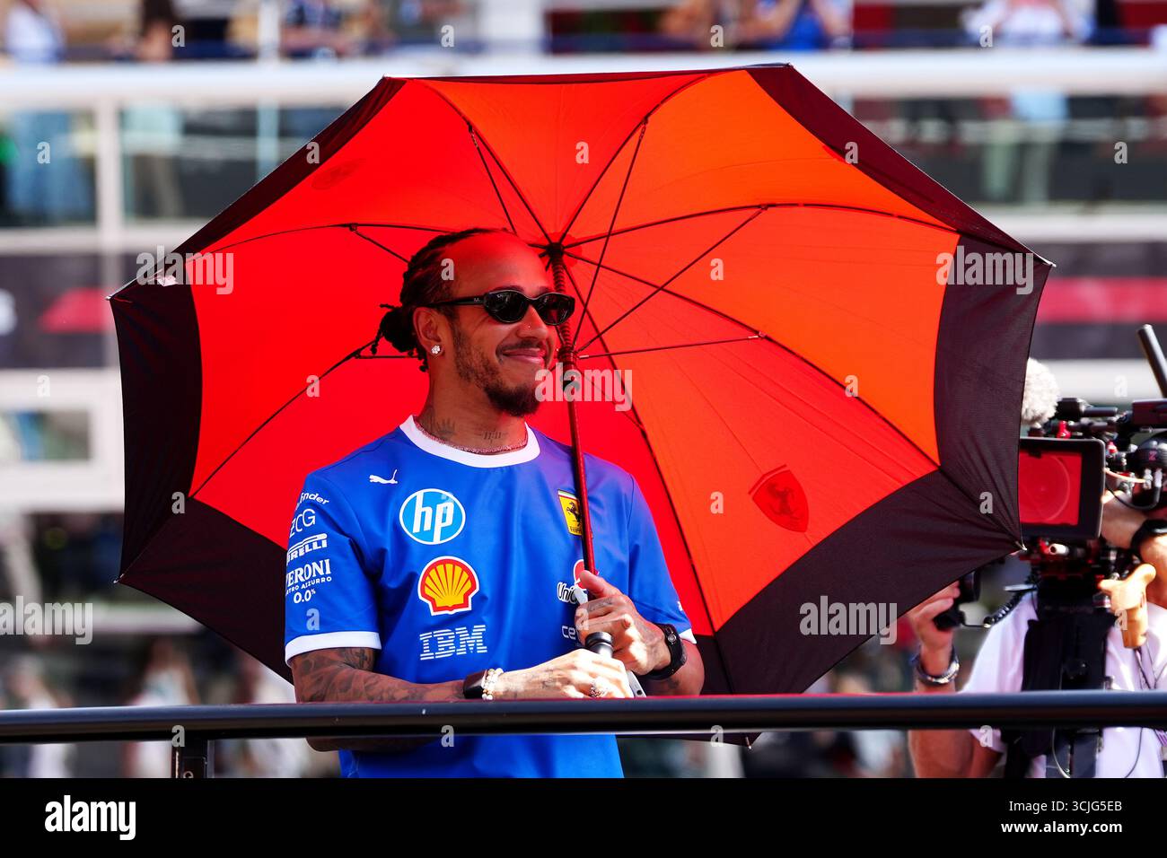 Ferrari's Lewis Hamilton ahead of the Italian Grand Prix at Monza ...