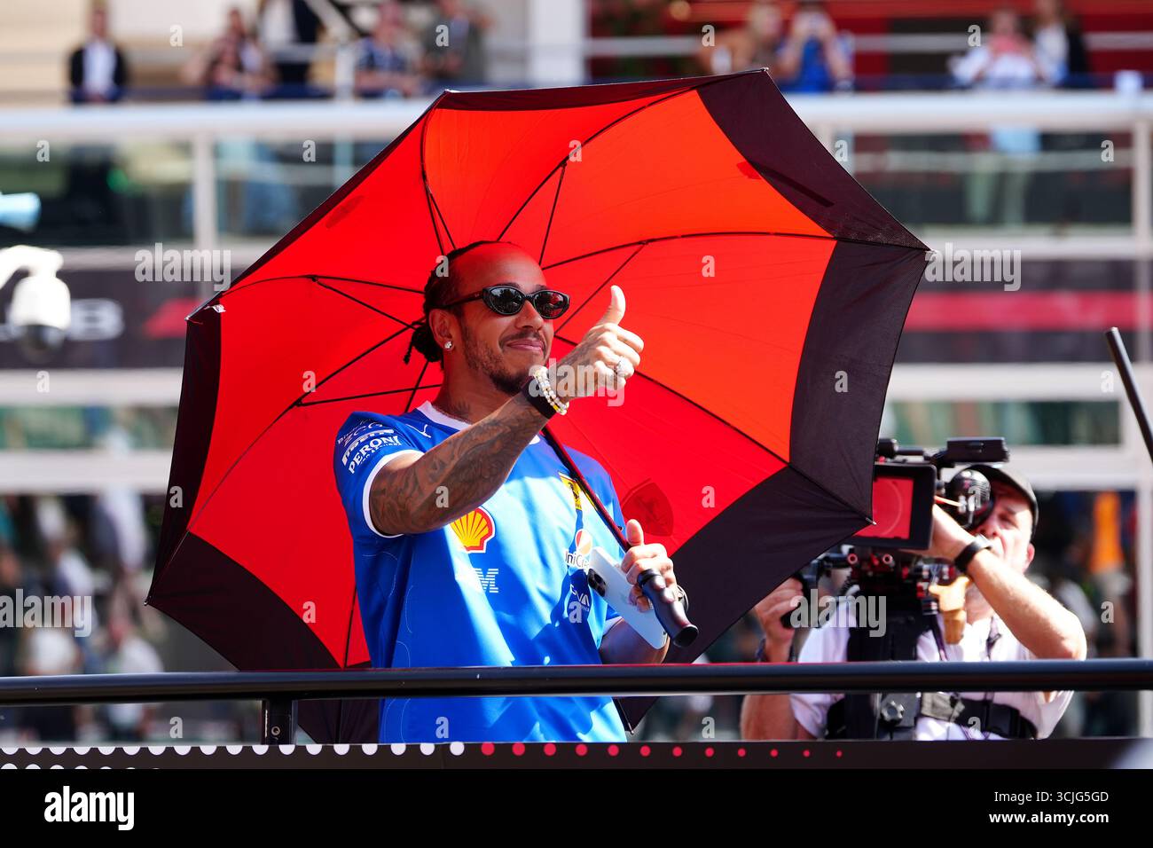 Ferrari's Lewis Hamilton ahead of the Italian Grand Prix at Monza ...