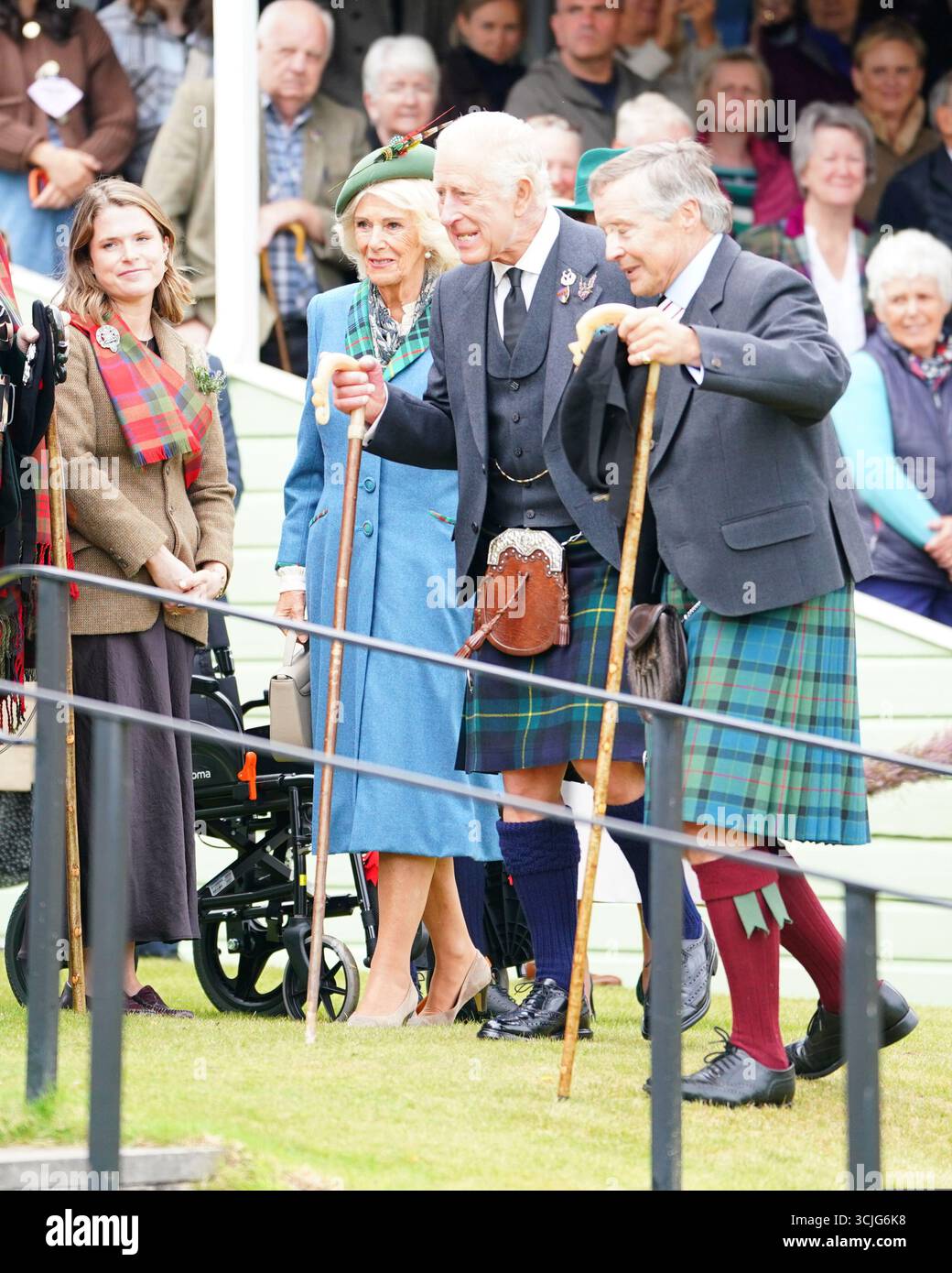 Braemar, Scotland, 6th. Sept, 2025. King Charles III and Queen Camilla ...