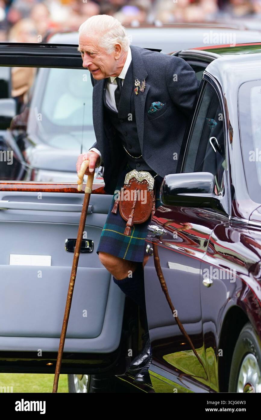 Braemar, Scotland, 6th. Sept, 2025. King Charles III and Queen Camilla ...