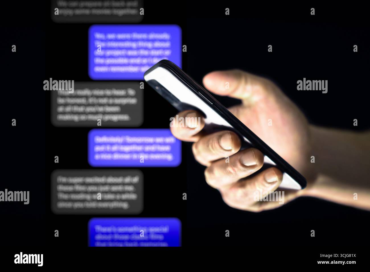 Text message scam with phone. Mobile sms hacker. Romance fraud on ...