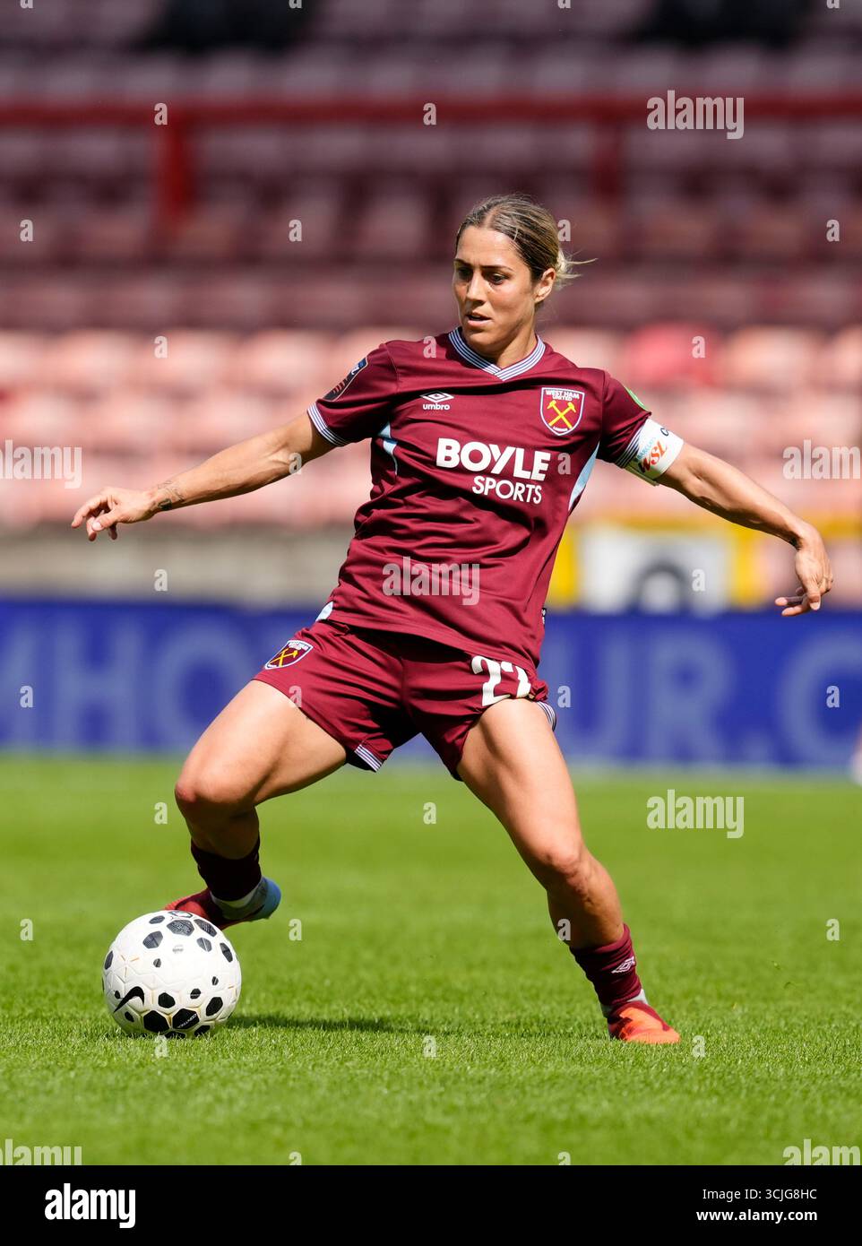 West Ham United's Katrina Gorry in action during the Barclays Women's Super League match at ...