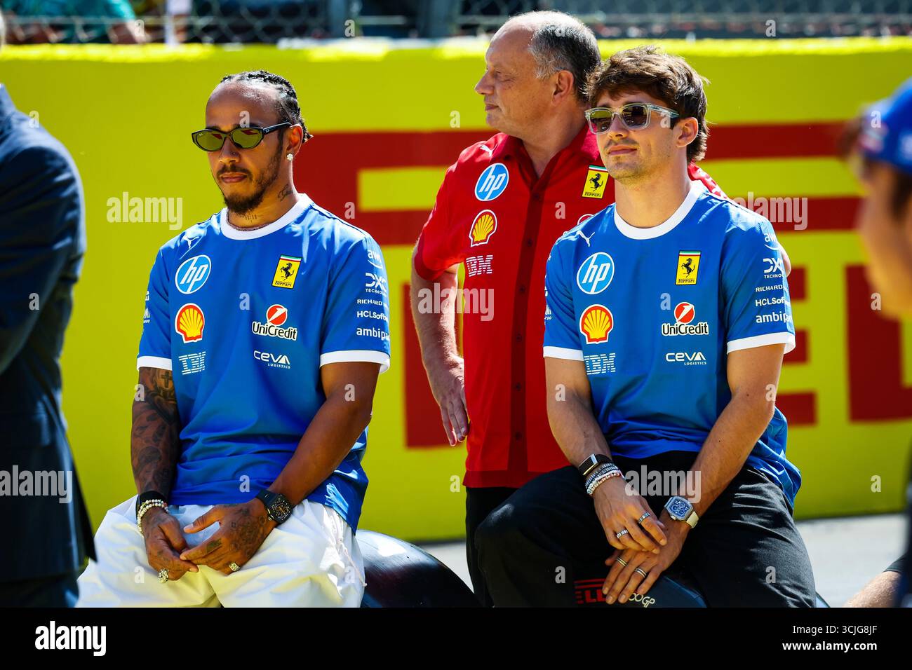 HAMILTON Lewis (gbr), Scuderia Ferrari SF-25, LECLERC Charles (mco ...