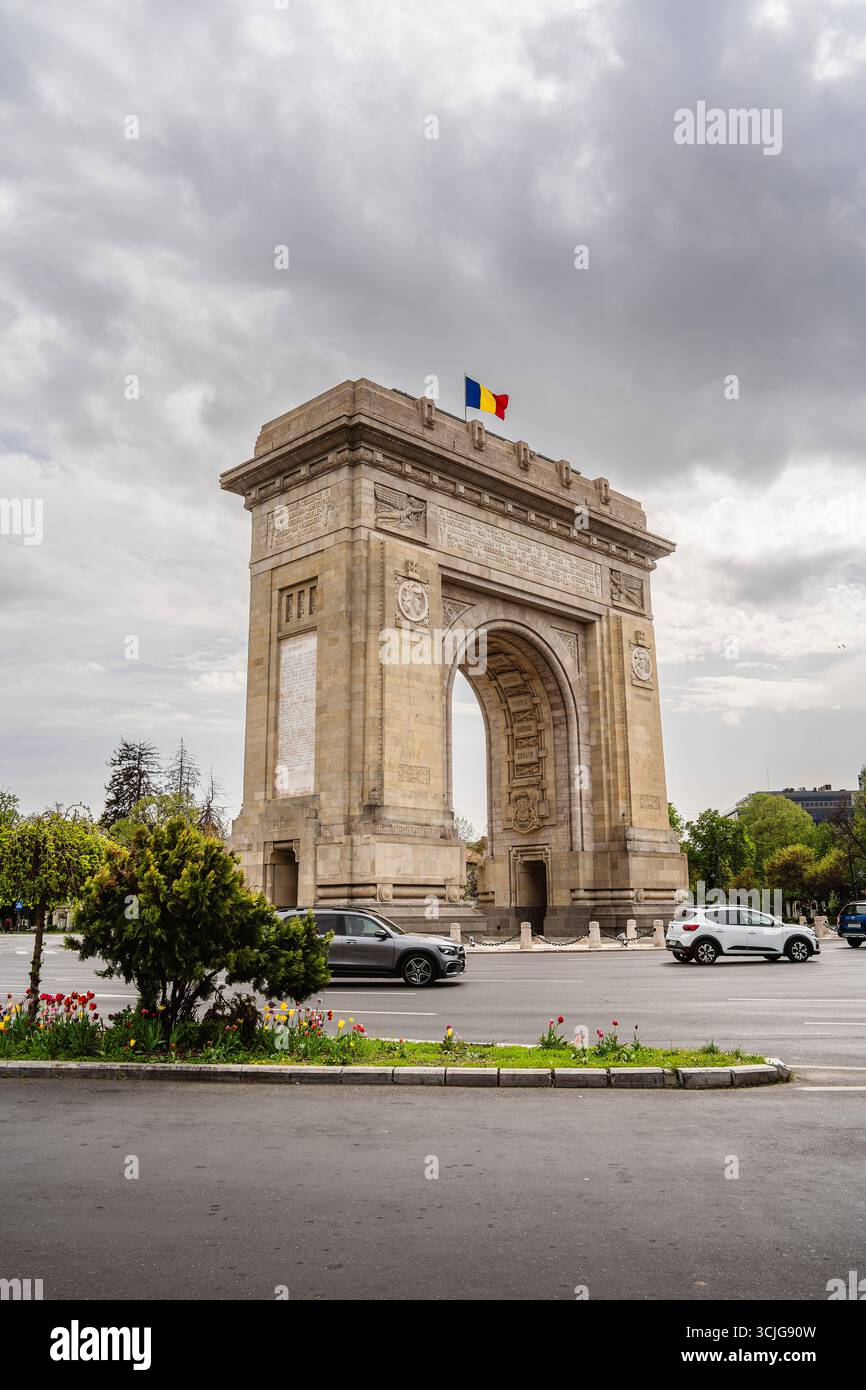 Bucharest city center architecture, Romania Stock Photo - Alamy
