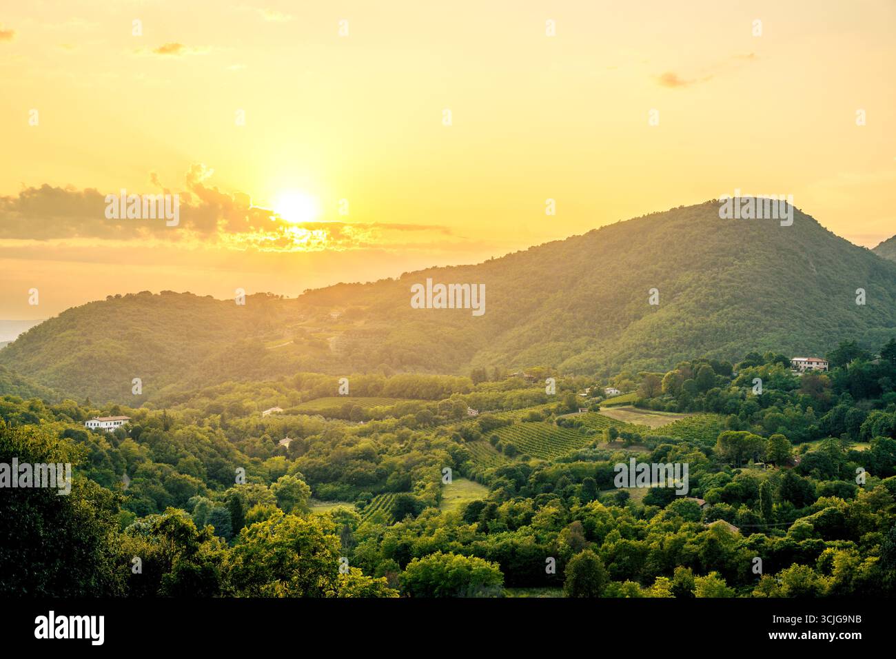 Sunset view over italian hi-res stock photography and images - Alamy