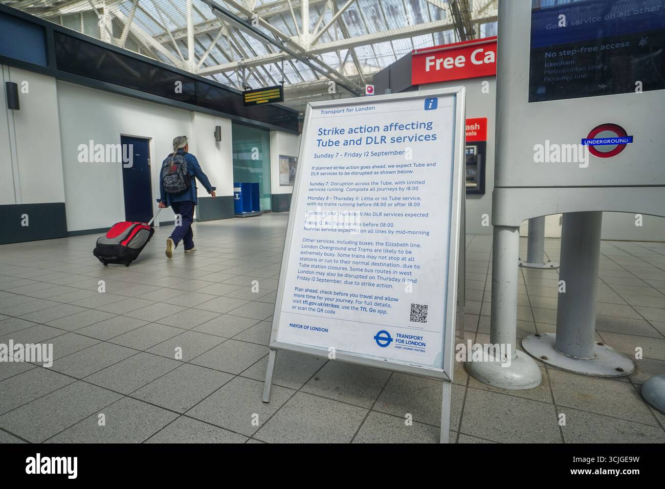Wimbledon, London, UK. 7 September 2025. Information signs in Wimbledon ...