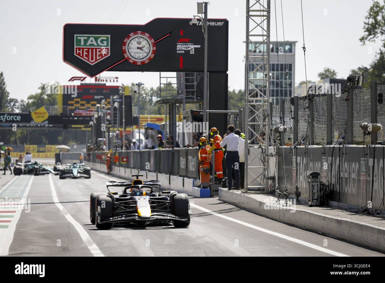MONZA - Max Verstappen (Red Bull Racing) in the pit lane on his way to ...