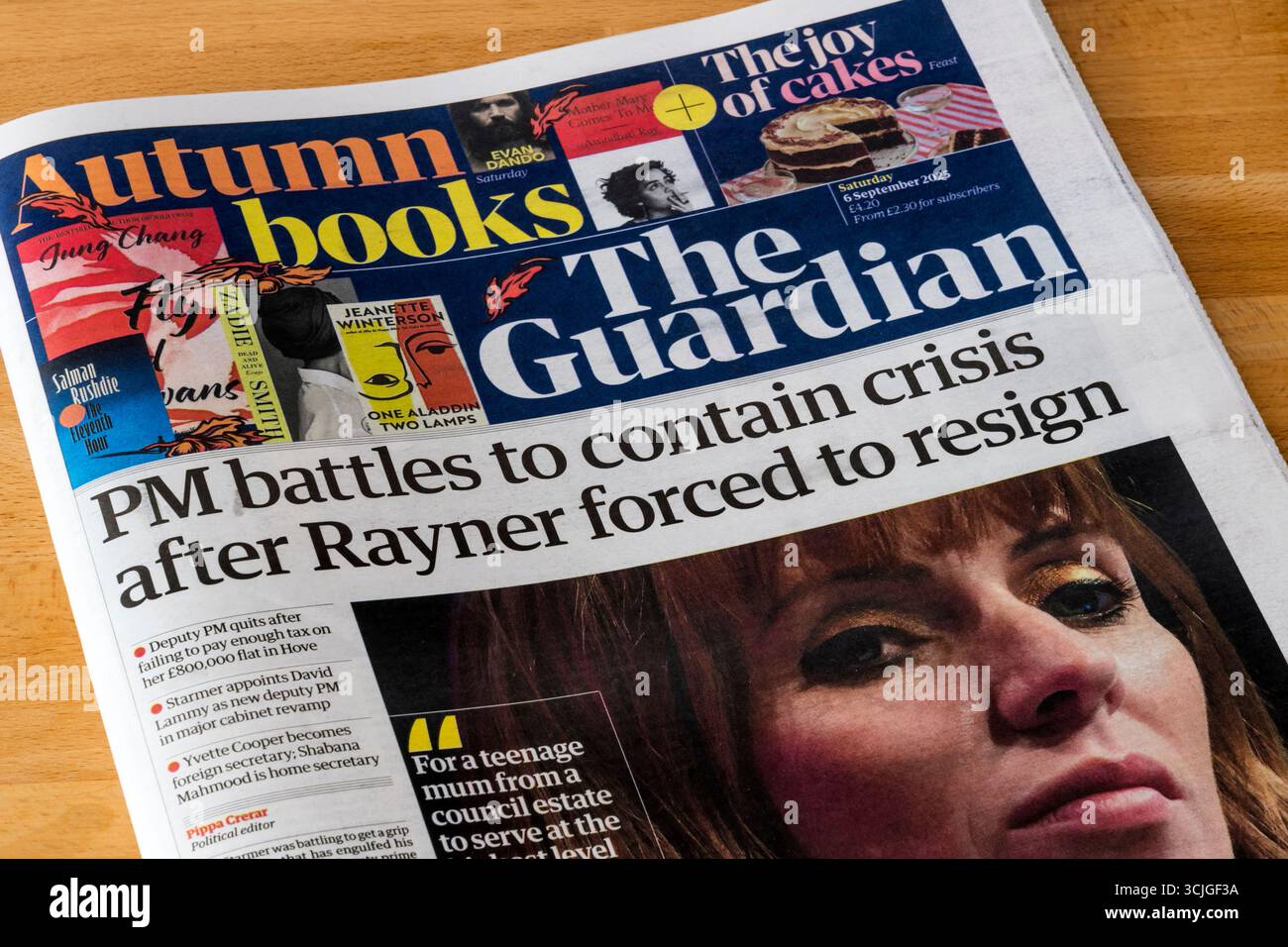 Pm battles to contain crisis after rayner forced to resign hi-res stock ...