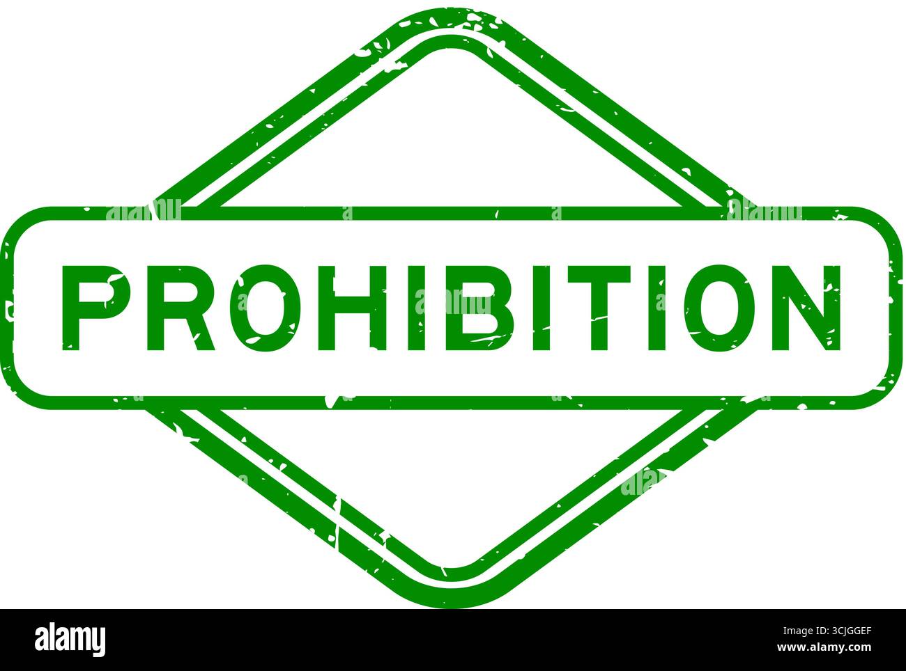Grunge green prohibition word hi-res stock photography and images - Alamy