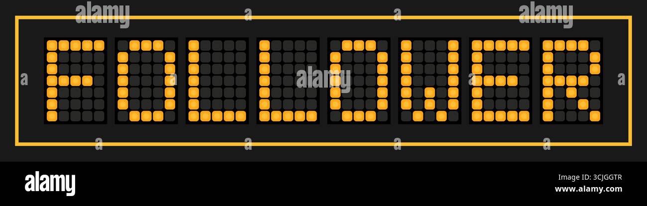 Orange color led banner in word follower on black background Stock ...