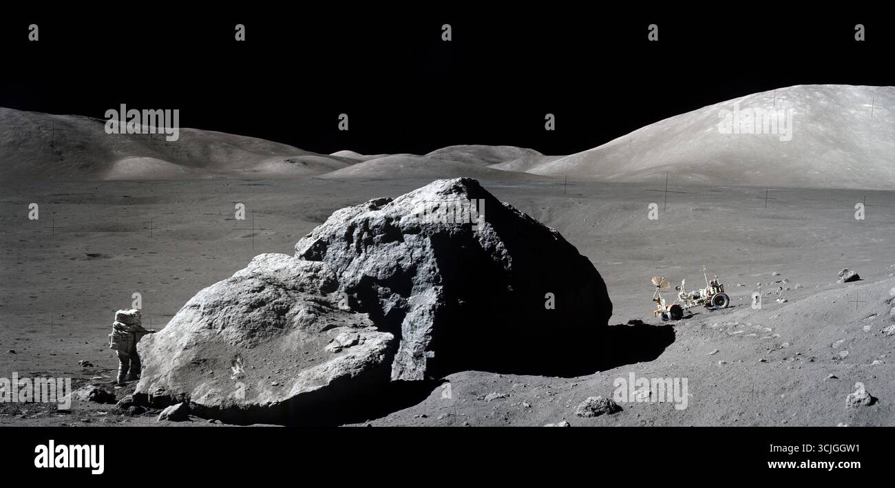 Scientist with a moon rock hi-res stock photography and images - Alamy
