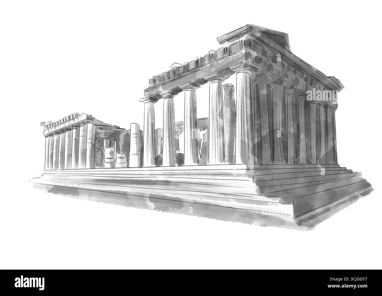 Ancient acropolis athens parthenon Cut Out Stock Images & Pictures - Alamy