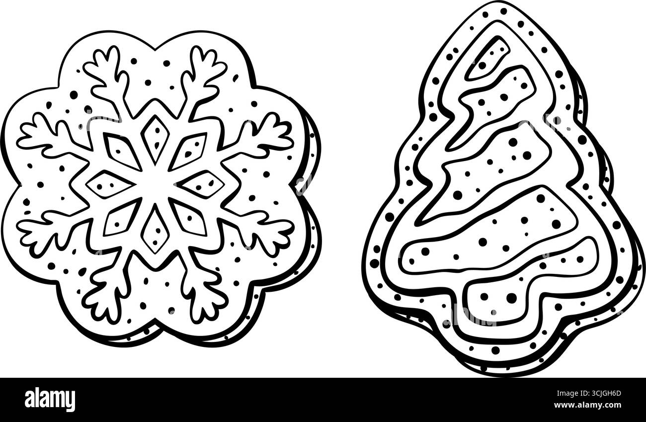 Winter cookies Black and White Stock Photos & Images - Alamy