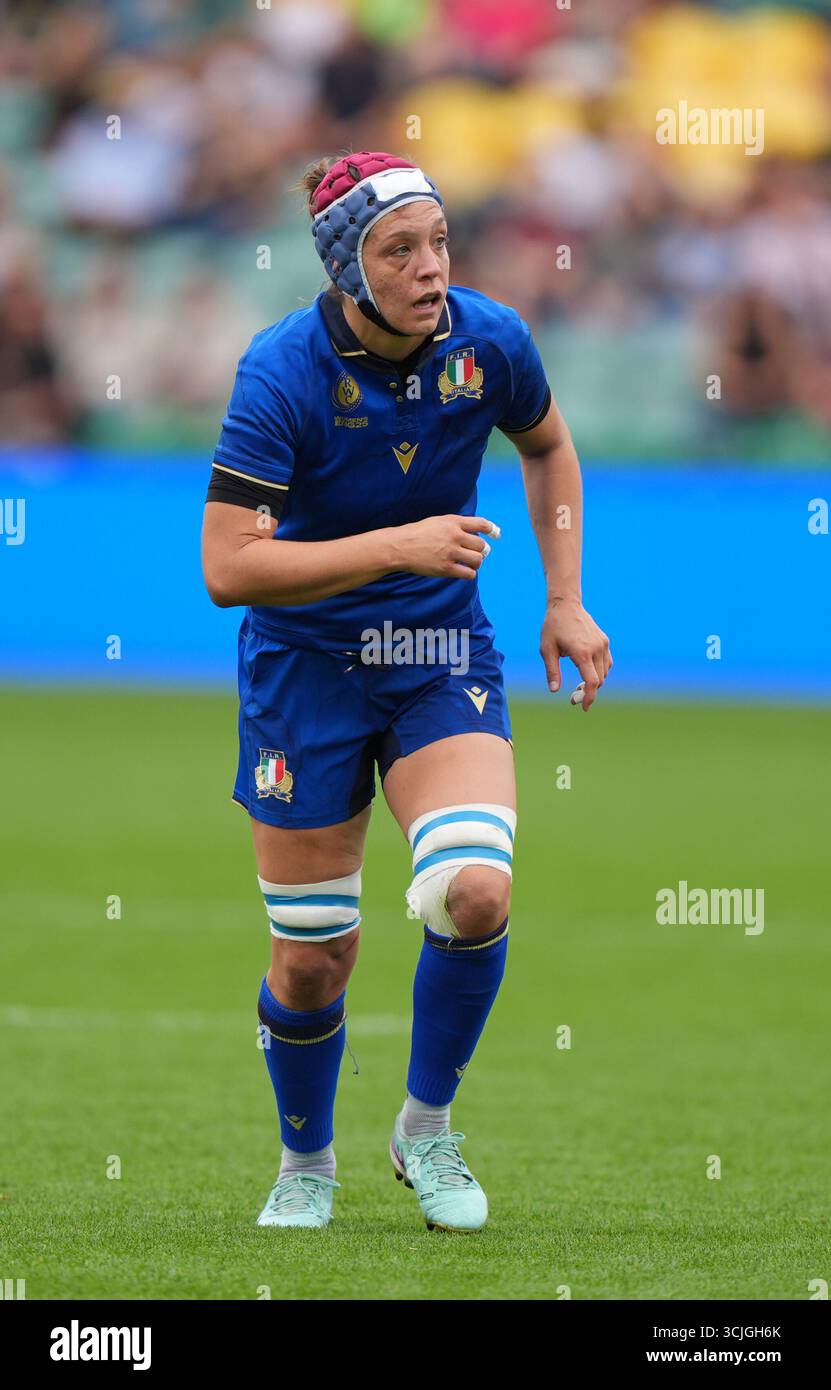 Italy's Elisa Giordano during the Women's Rugby World Cup 2025 pool D ...