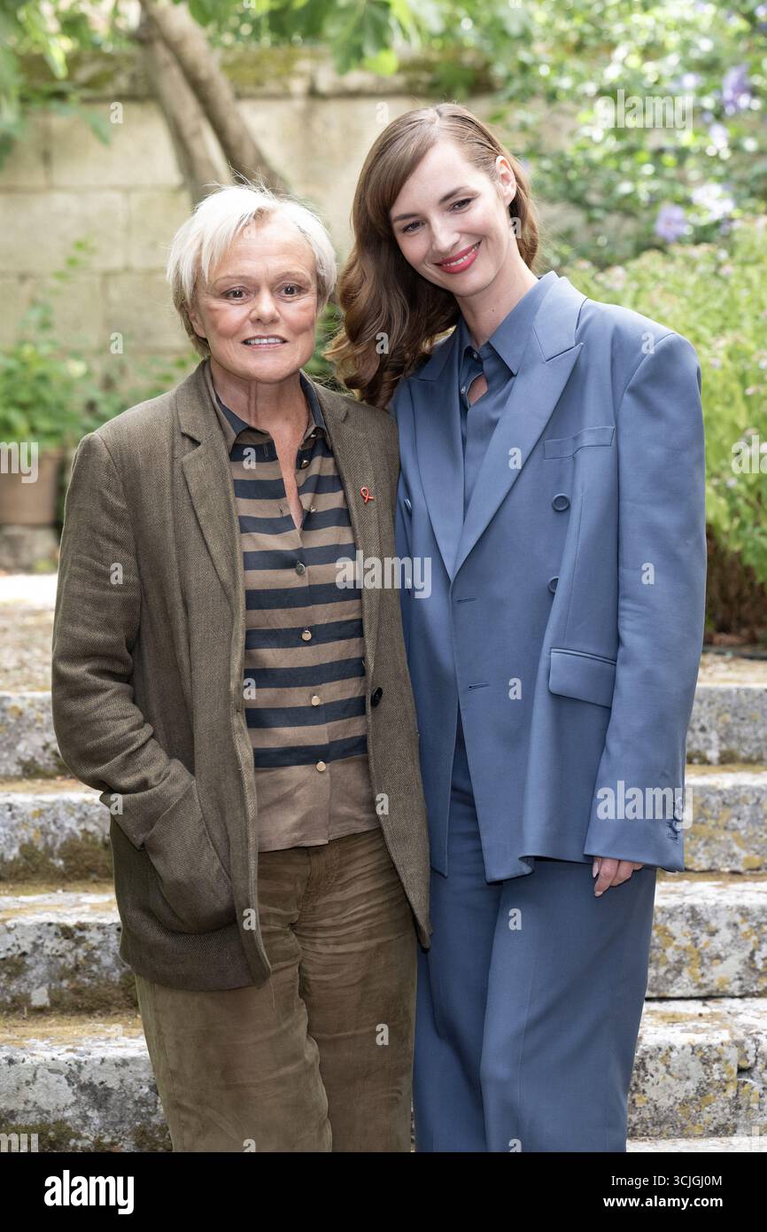 Muriel Robin and Louise Bourgoin attend the La pire mère au monde ...