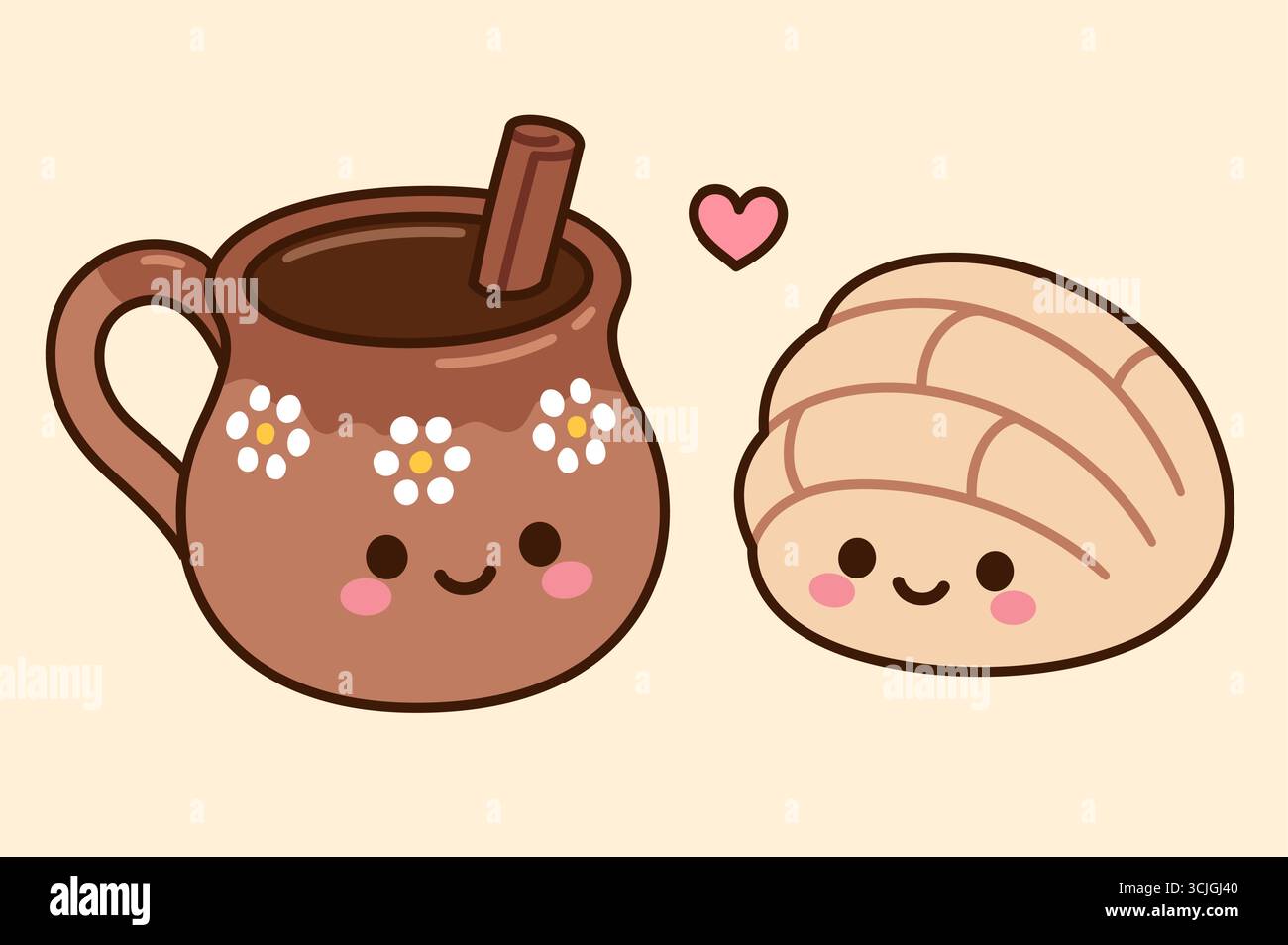 Pan dulce de concha Stock Vector Images - Alamy