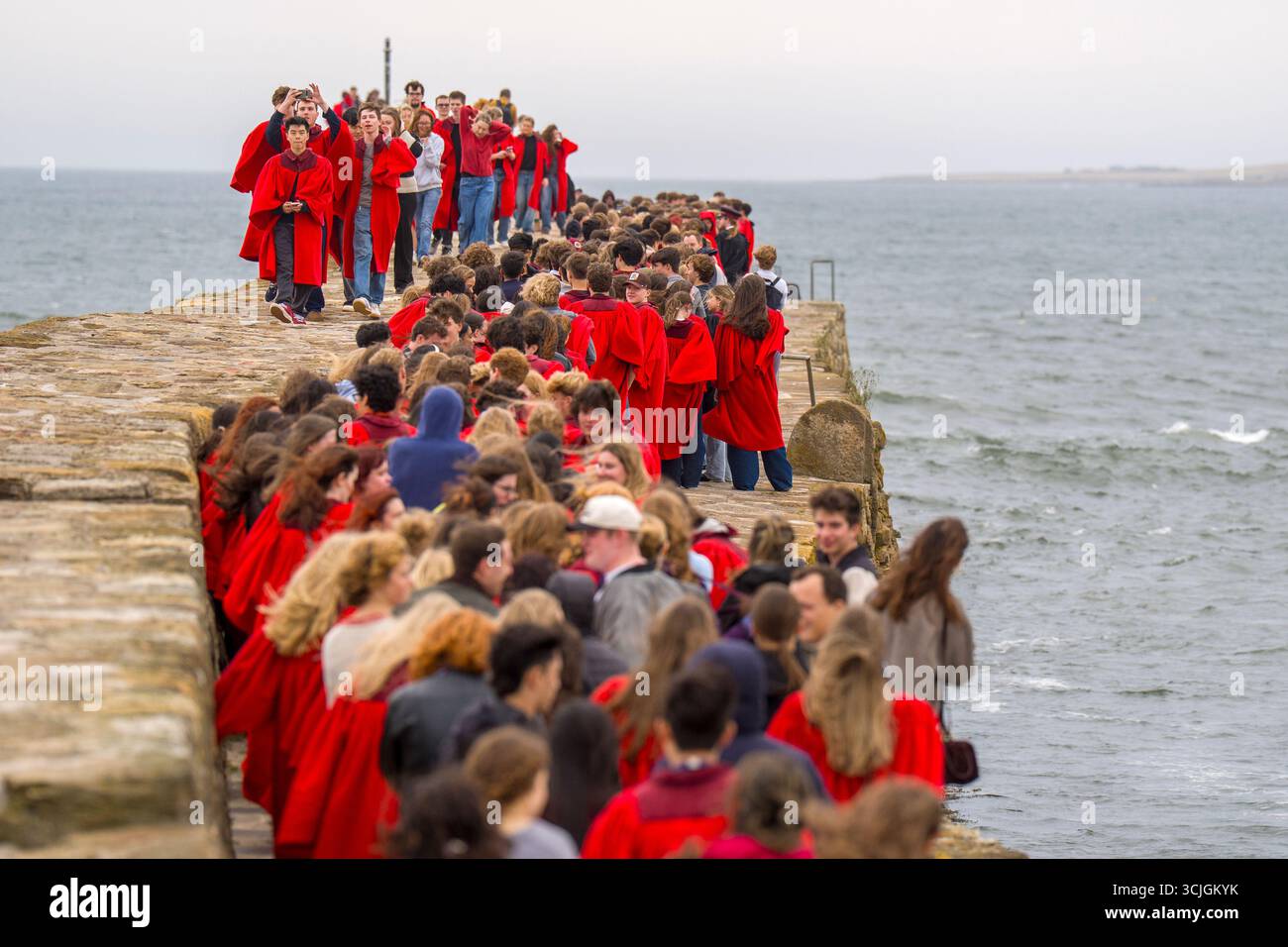Undergraduates at the University of St Andrews, wearing their ...