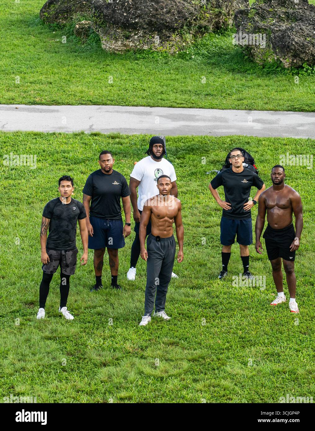 Miami, Florida: Extreme Team training on the hills of the Tropical Park ...