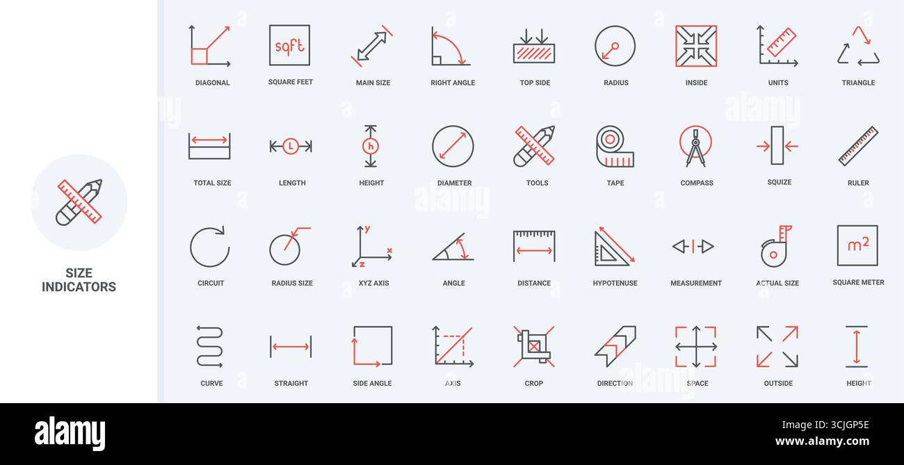 Ruler compass small red pencil hi-res stock photography and images - Alamy