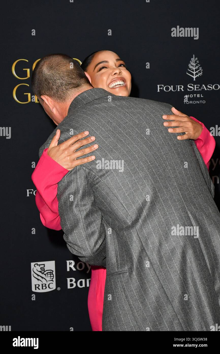 Tessa Thompson and Channing Tatum attend "The Road to the Golden Globes ...