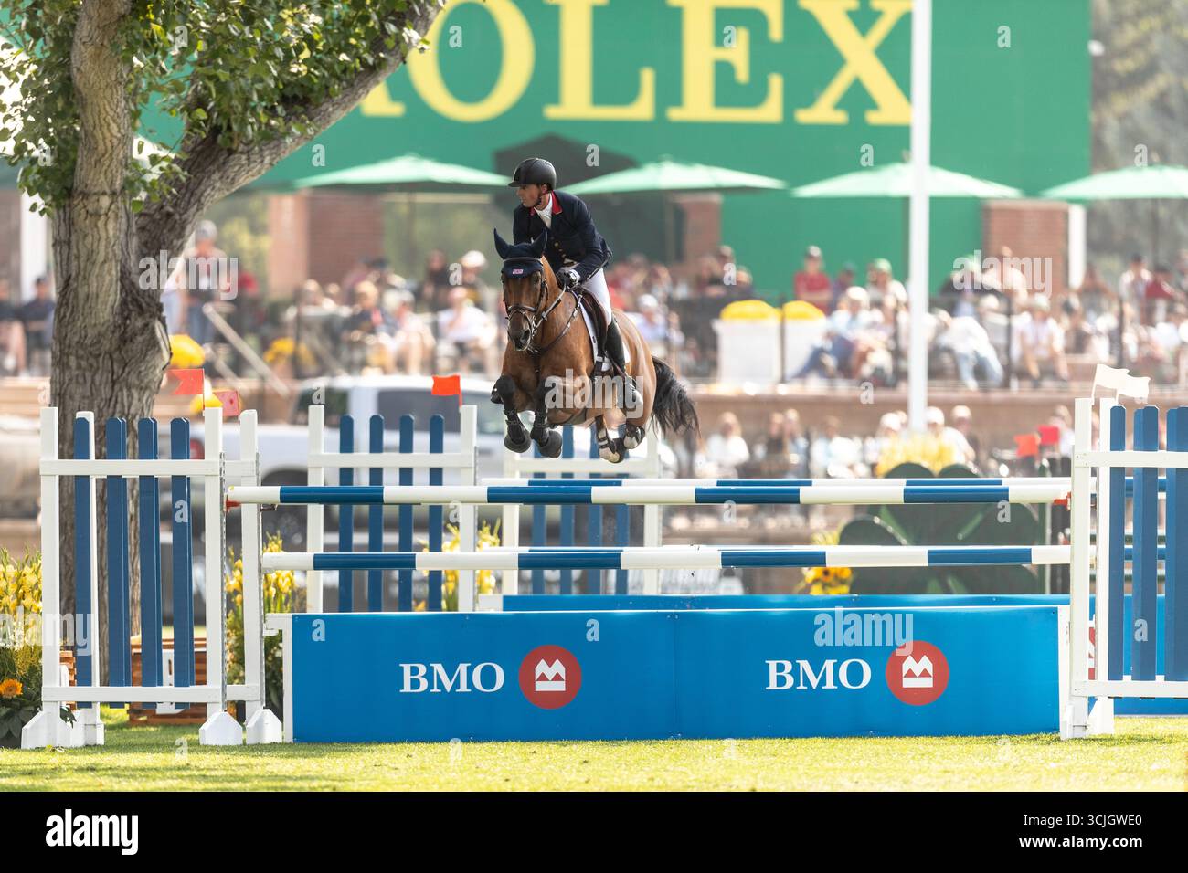 Calgary, Canada - September 6, 2025. Ben Maher of Team GB, riding Enjeu ...