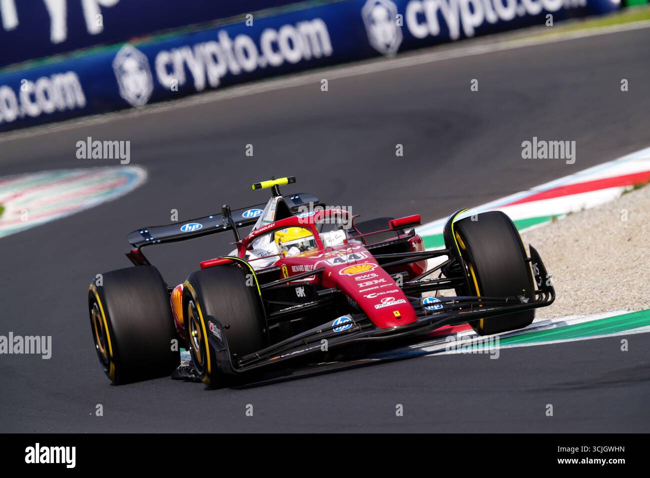 Ferrari's Lewis Hamilton during the Italian Grand Prix at Monza Circuit ...