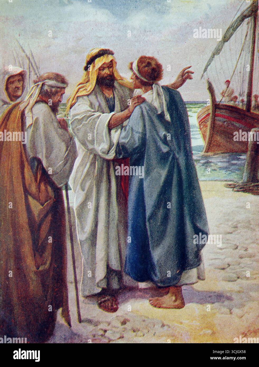 Illustration of Saint Paul the Apostle Bidding Farewell to the Deacons ...