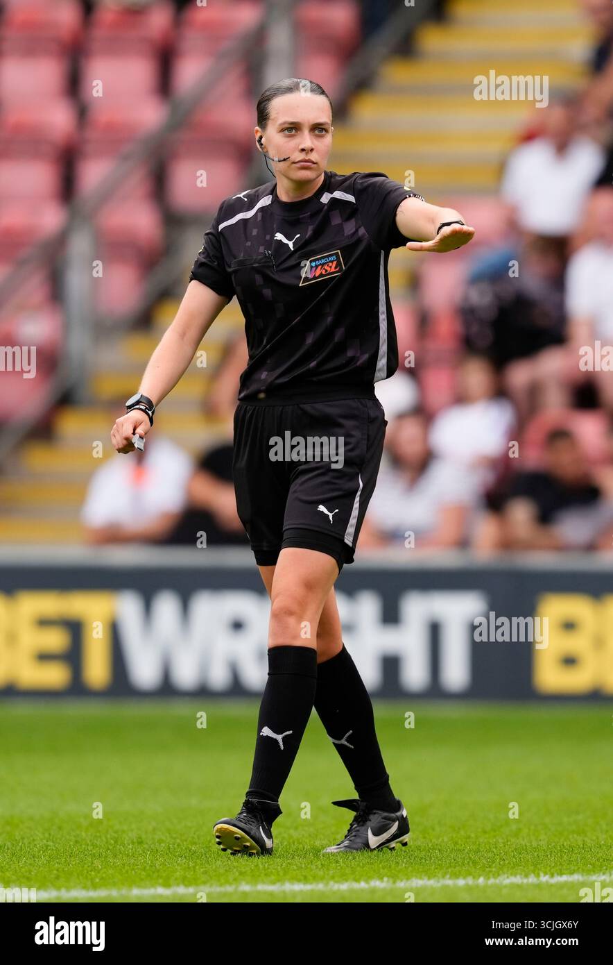Referee Phoebe Cross during the Barclays Women's Super League match at ...