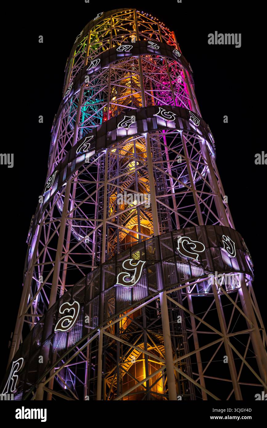 Alphabetic Tower 130 meter high structure holding 33 letters of the ...