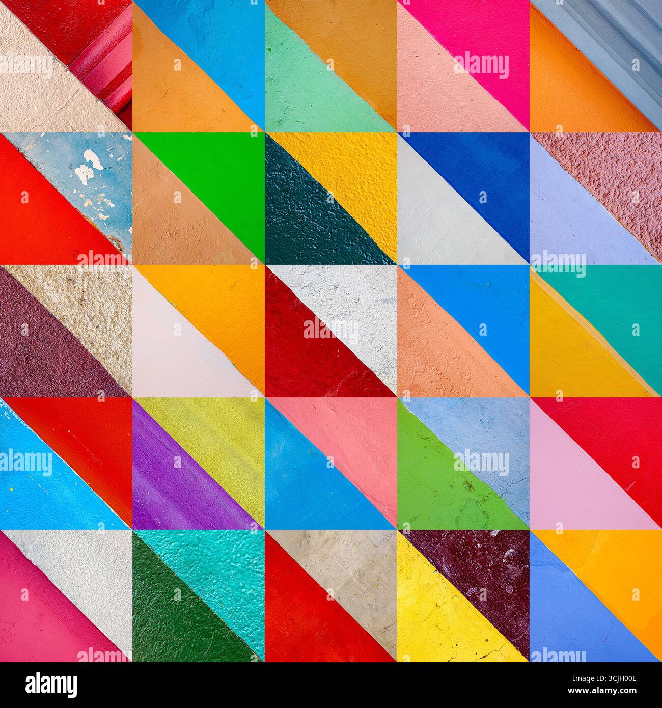 Mosaic collage triangle shaped hi-res stock photography and images - Alamy
