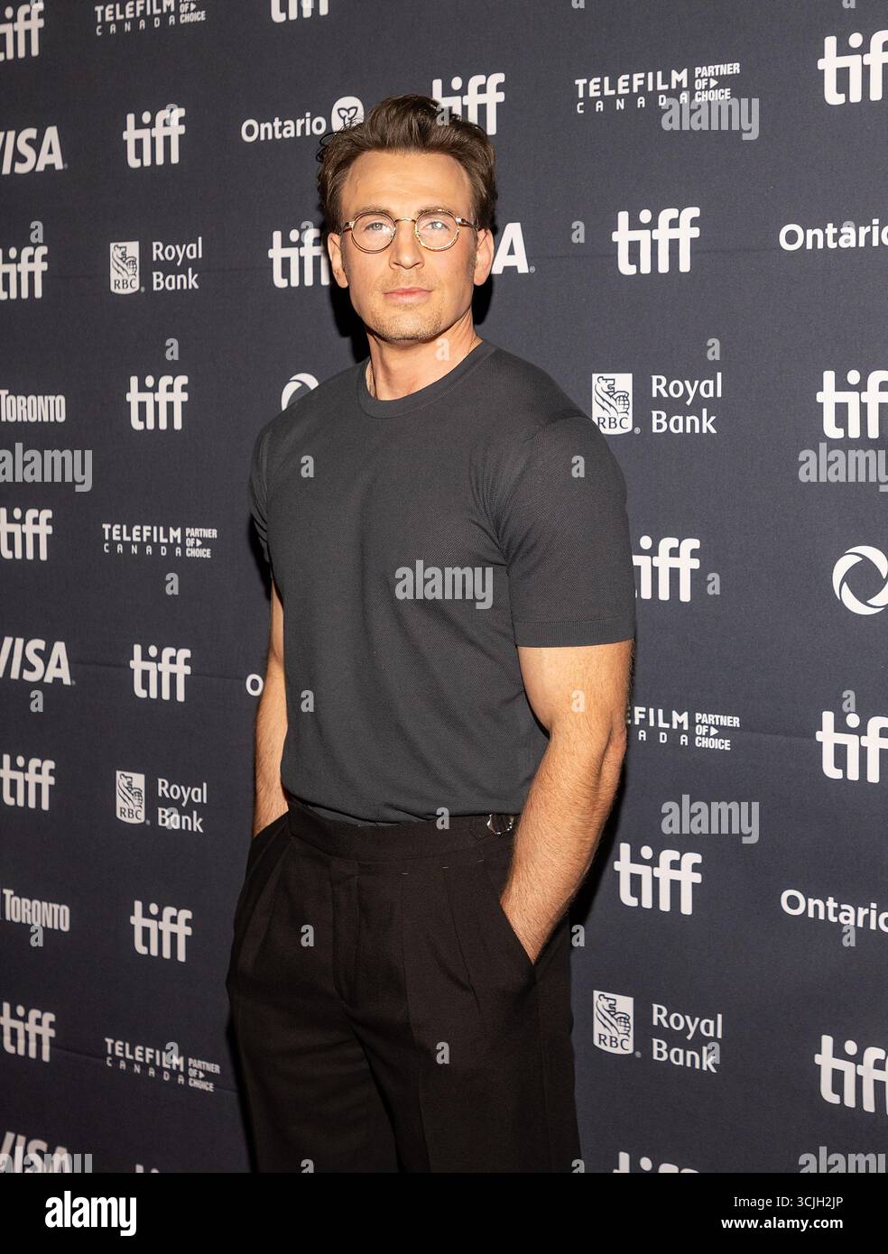 Chris Evans attends the premiere of "Sacrifice" during the 2025 Toronto ...