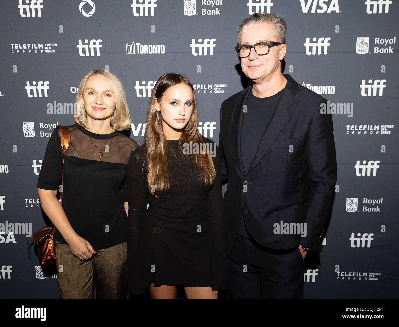 Robert Walak (R) and guests attend the premiere of "Sacrifice" during ...