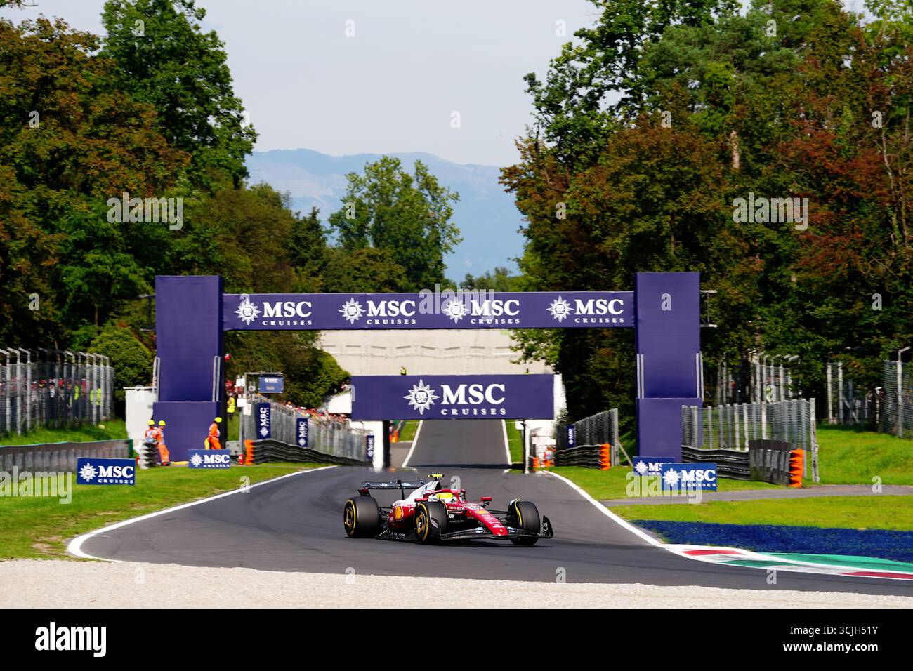 Ferrari's Lewis Hamilton during the Italian Grand Prix at Monza Circuit ...