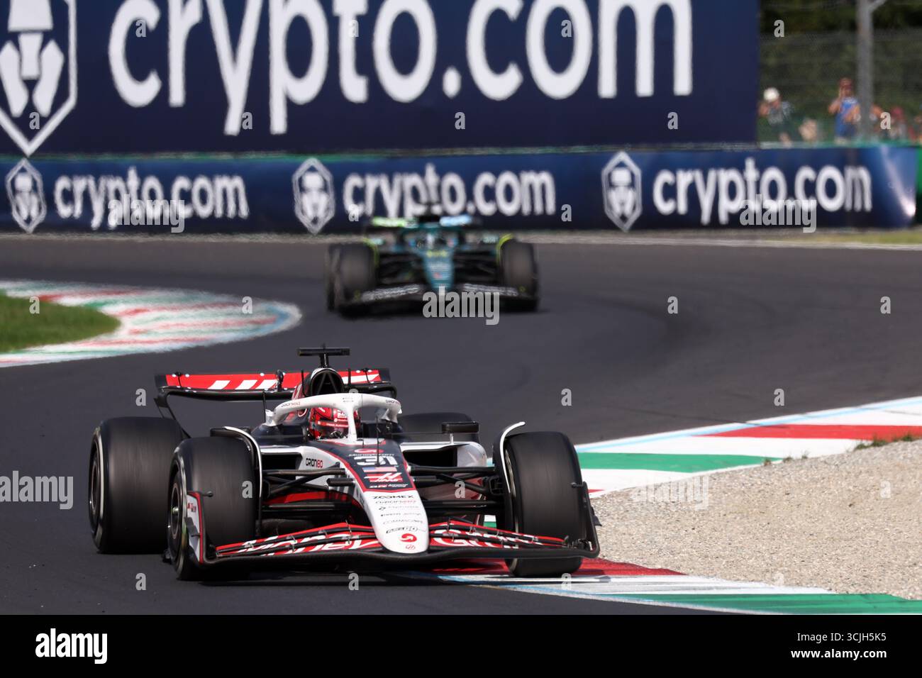 Esteban Ocon of Haas F1 on track during the F1 Grand Prix of Italy at ...