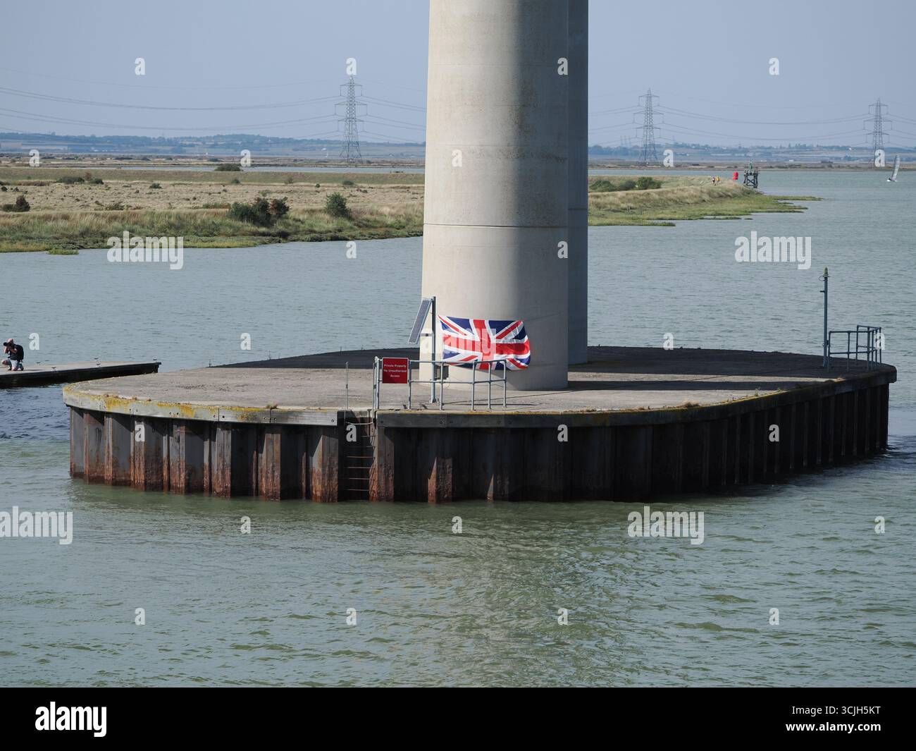 Sheerness, Kent, UK. 7th Sep, 2025.A Union flag seen attached to one of ...