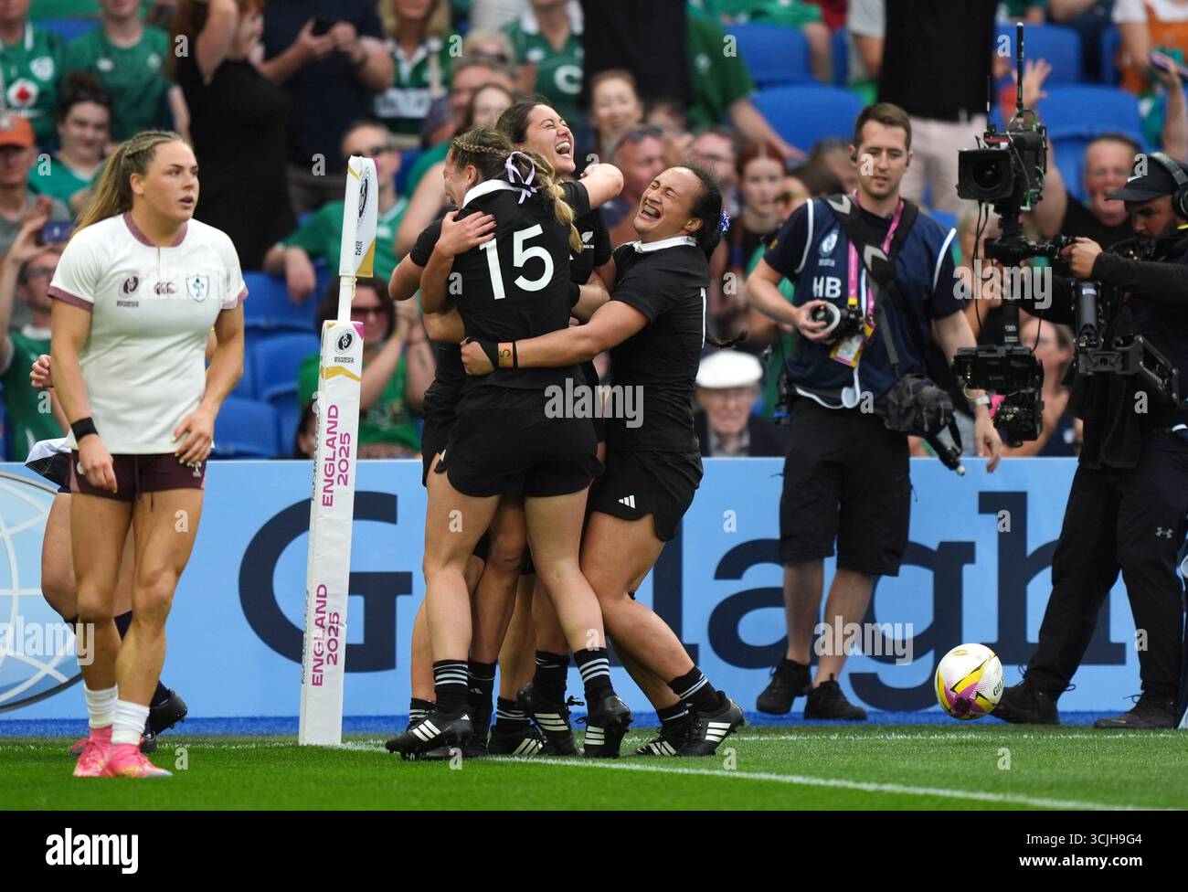 New Zealand's Maia Joseph celebrates scoring their side's sixth try of ...