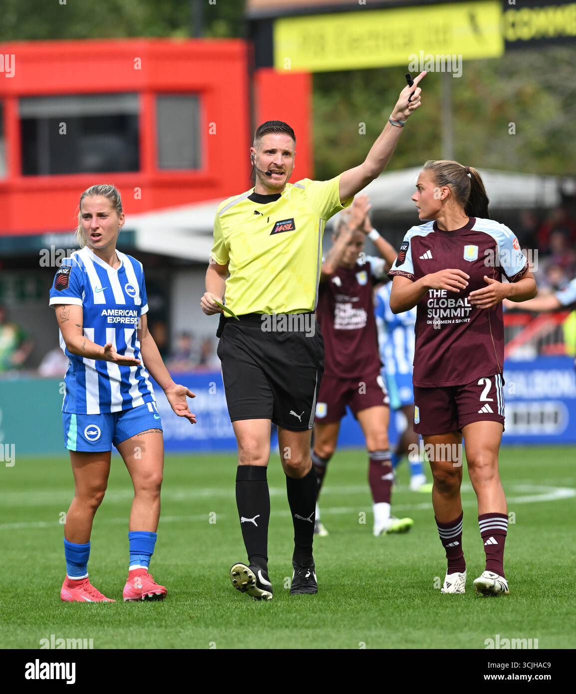 Crawley , UK , 7th September 2025 - Referee Ryan Atkin during the ...
